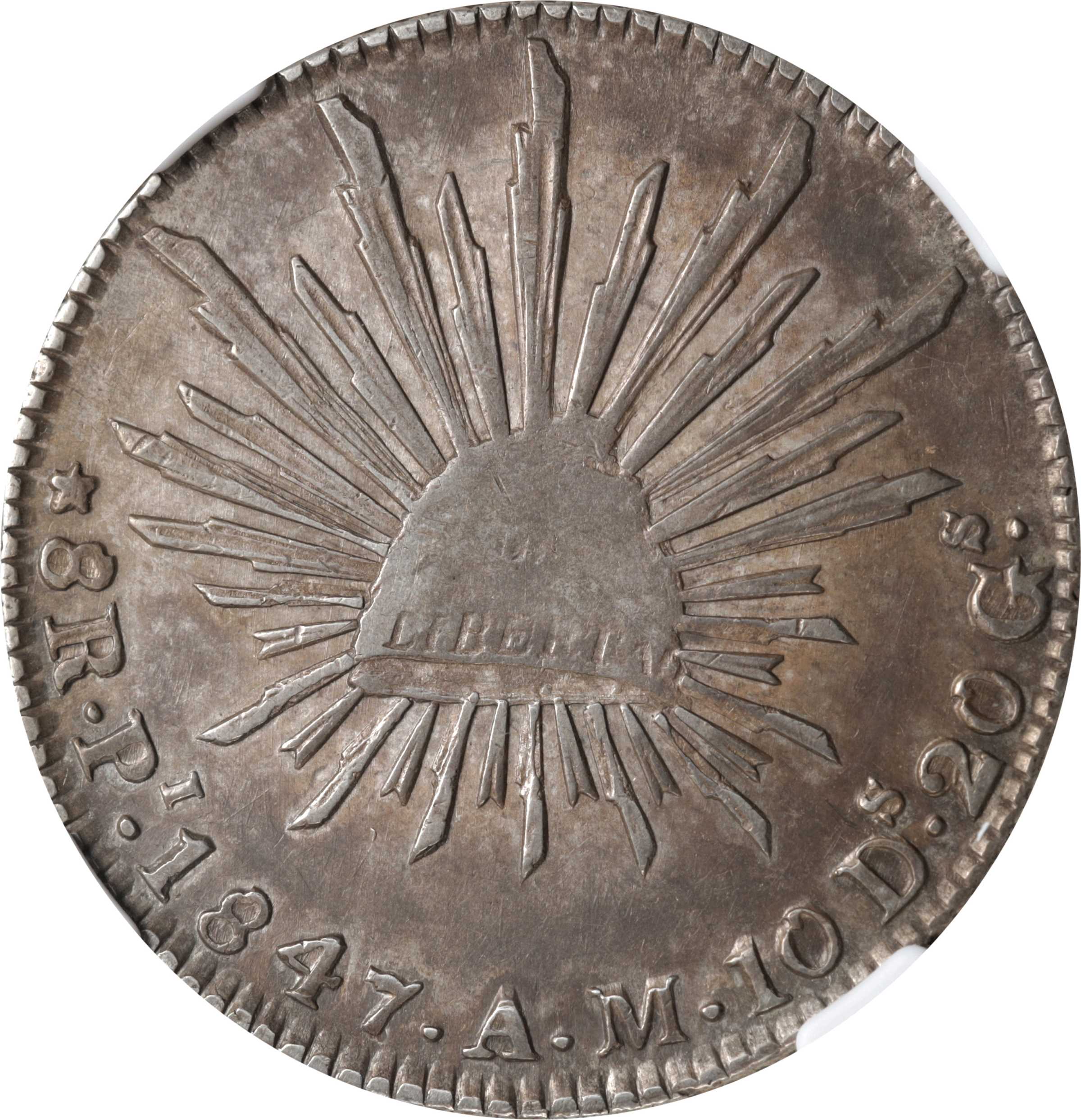 MEXICO. 8 Reales, 1847-Pi AM. San Luis Potosi Mint. NGC EF-45. | Barnebys