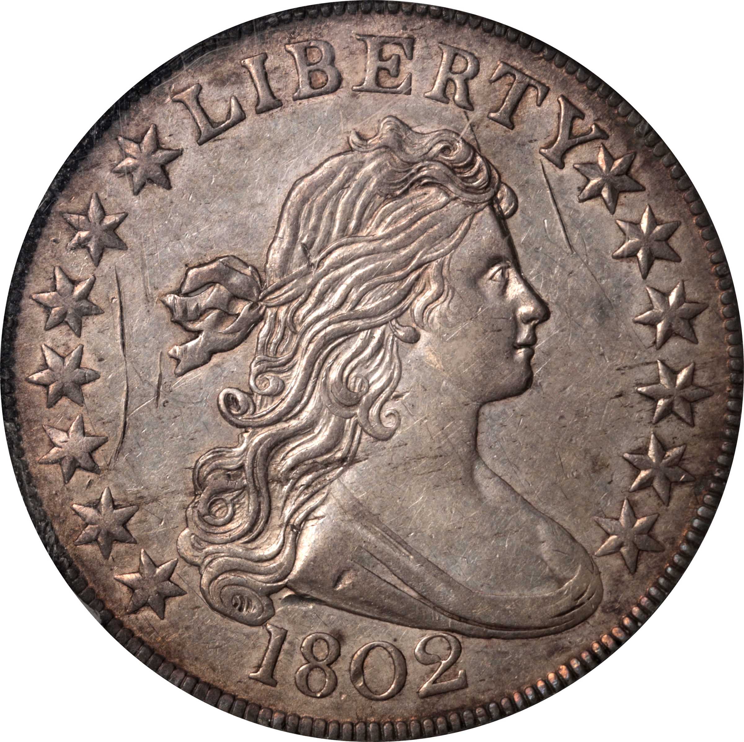 1802 Draped Bust Half Dollar. O-101, T-1, the only known dies. Rarity-2 ...