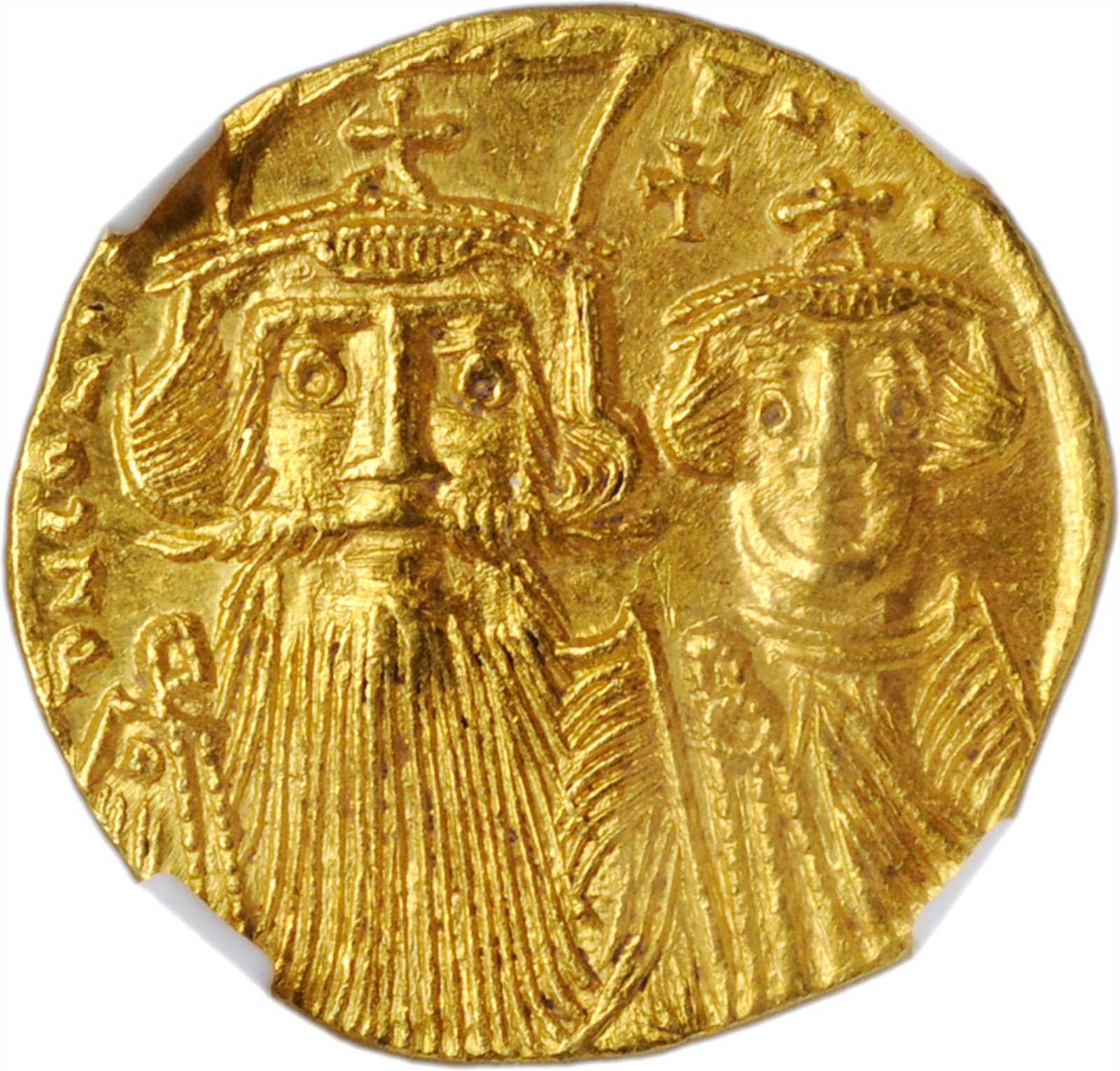 CONSTANS II with CONSTANTINE IV, HERACLIUS & TIBERIUS, 641-668. AV ...