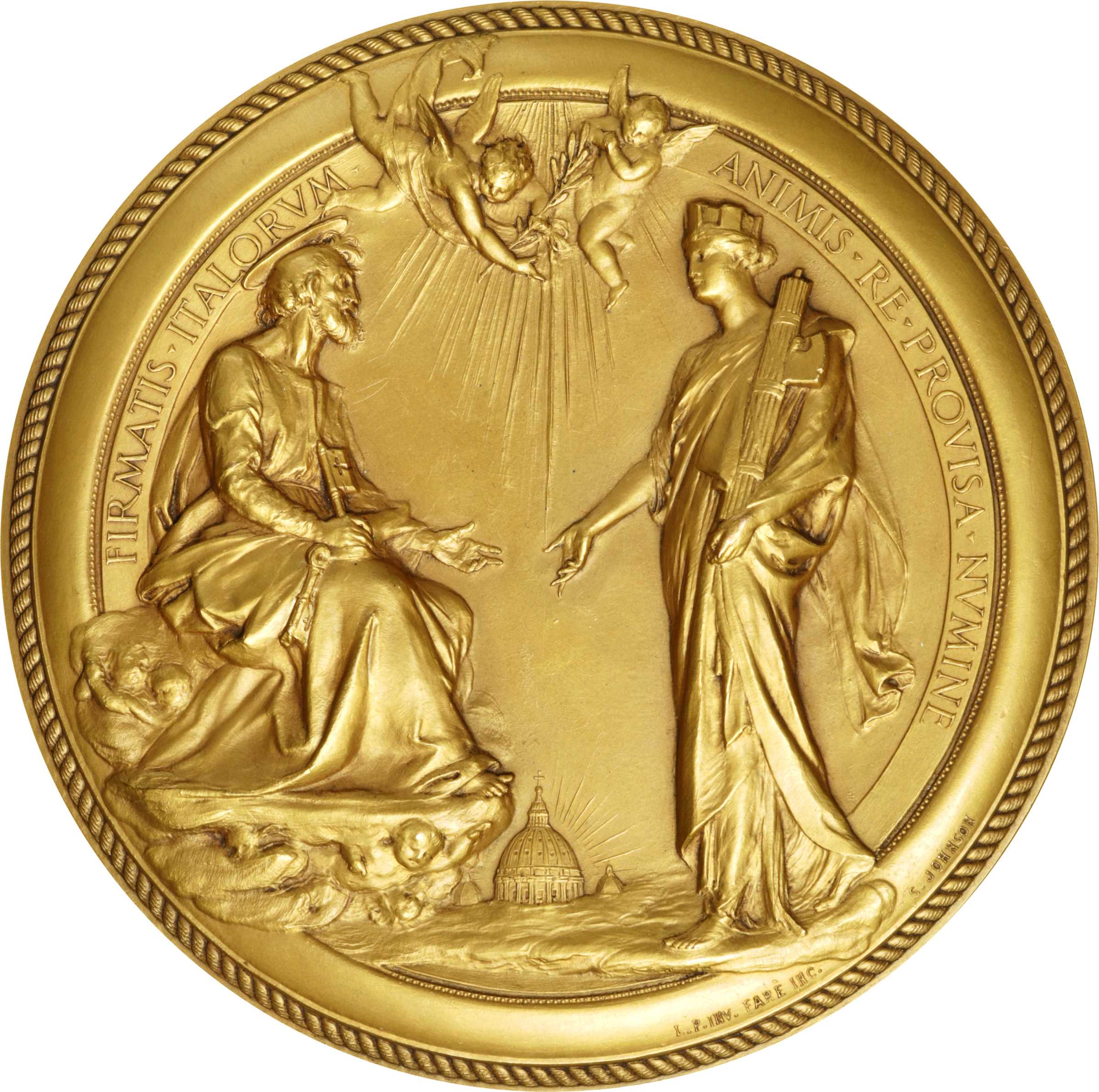 ITALY. Vatican City. Pius XI, Vittorio Emanuele III & Benito Mussolini ...