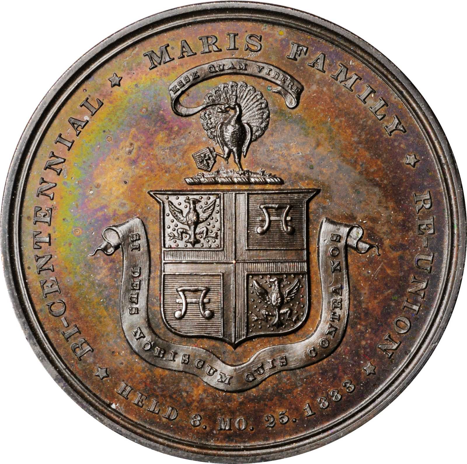 1883 Maris Family Bicentennial. Julian CM-27. Bronze. Mint State ...