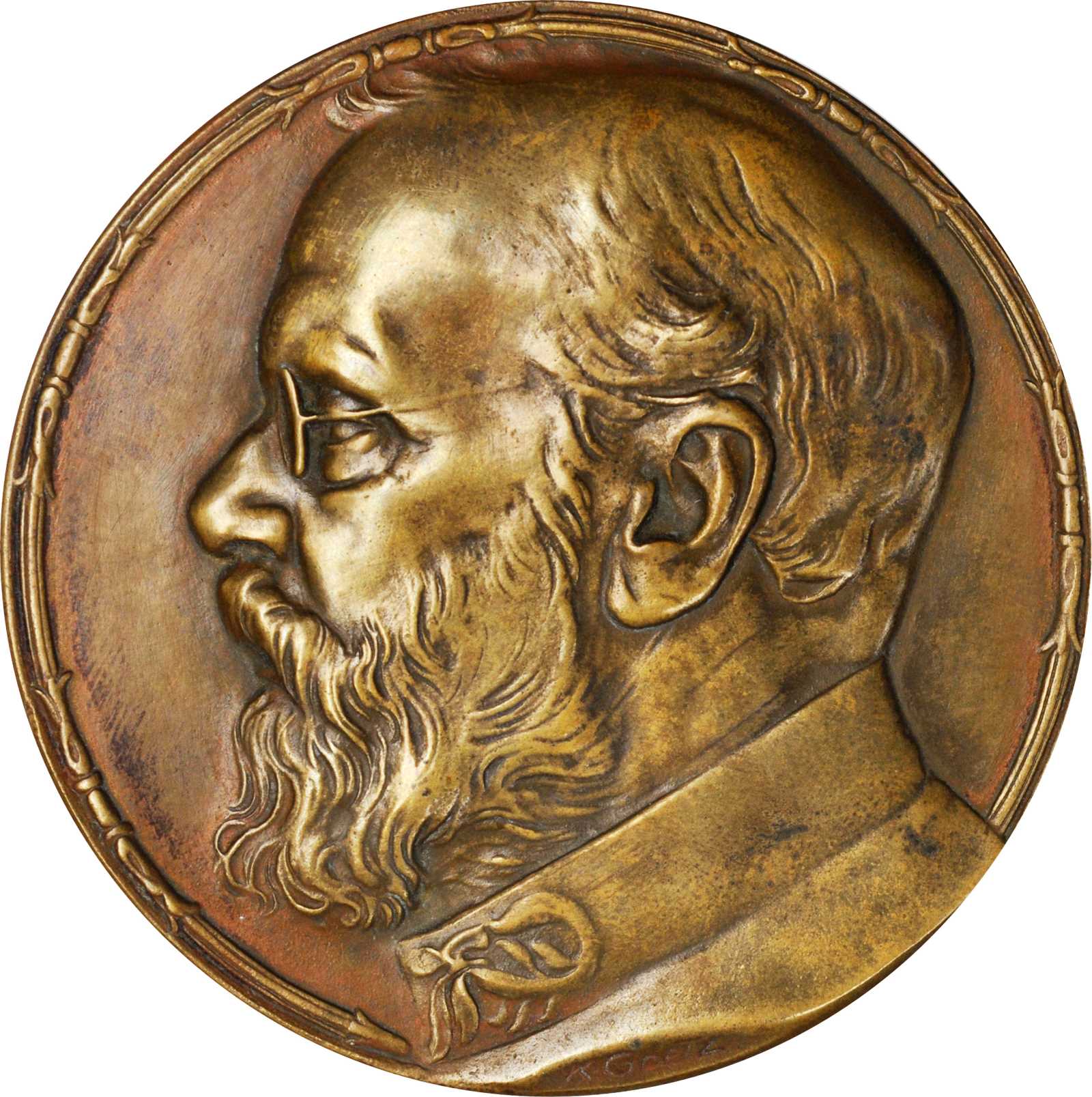 KARL GOETZ MEDALS. Germany. Ludwig III, King of Bavaria Cast Bronze ...