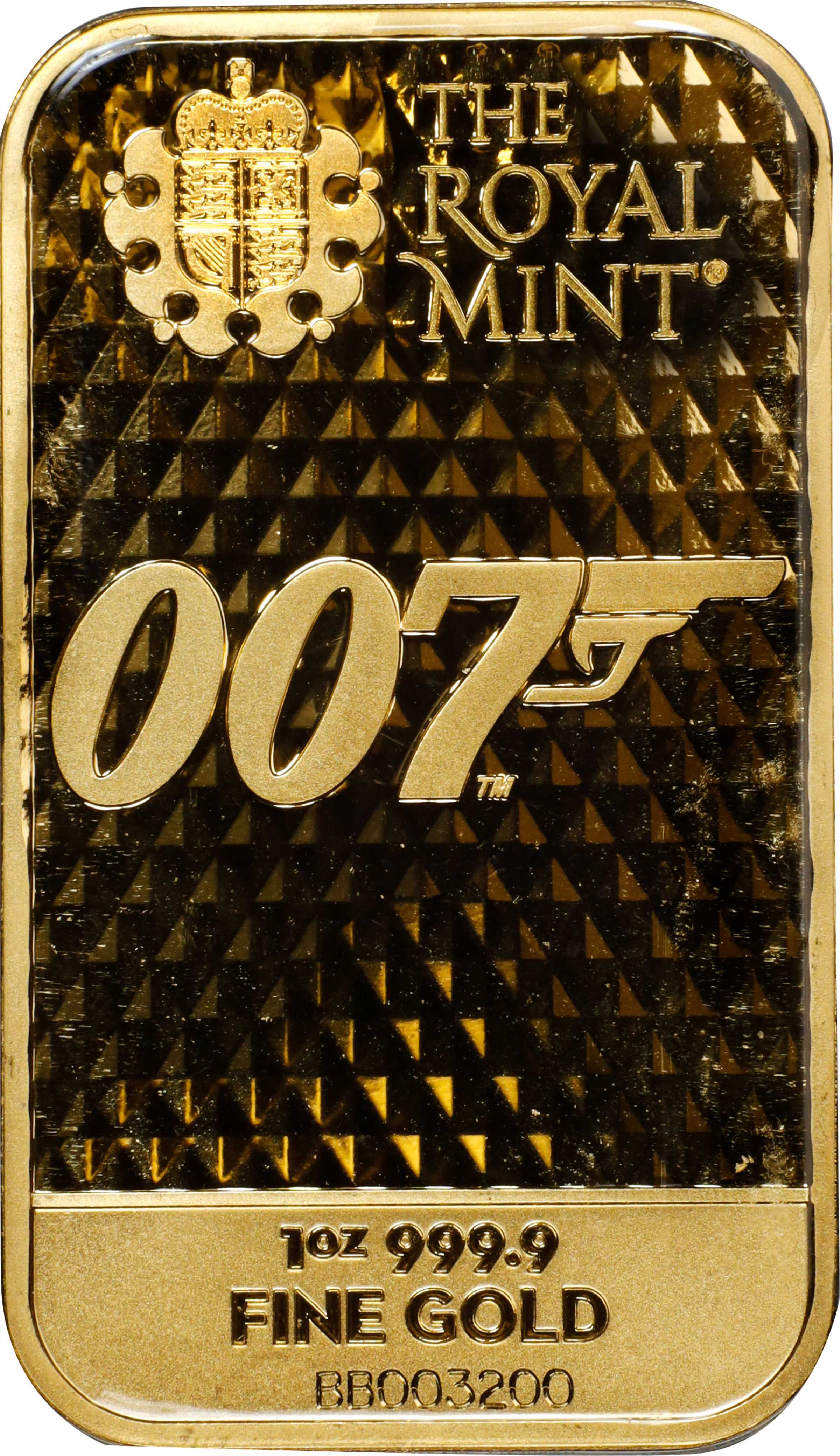 (1 oz, 31.104 g AGW). James Bond 007 Diamonds Are Forever 1 oz Gold Bar ...
