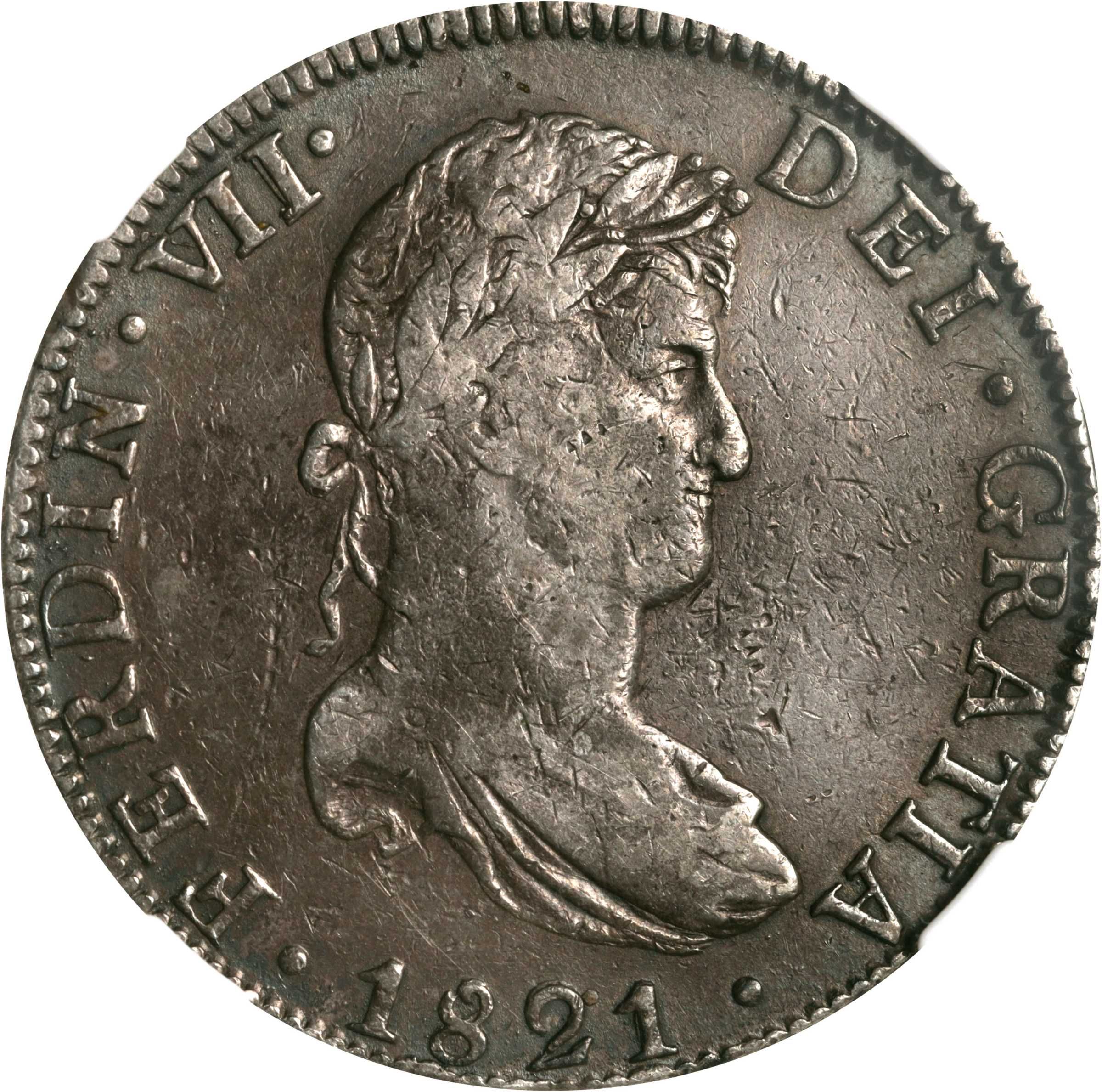 MEXICO. 8 Reales, 1821-Mo JJ. Mexico City Mint. Ferdinand VI. NGC VF-30. | Barnebys