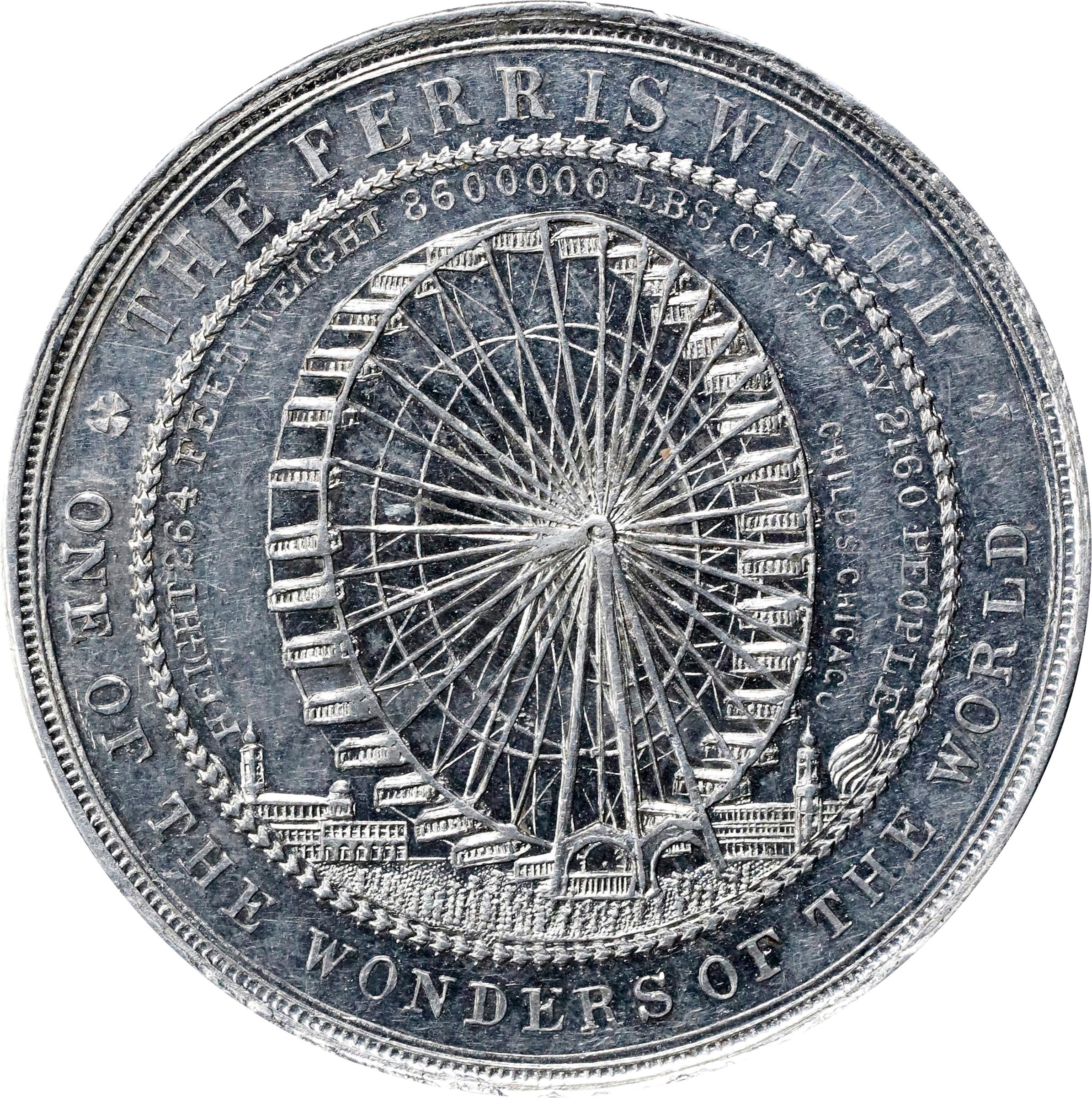 Undated (1892-1893) World's Columbian Exposition Ferris Wheel Dollar ...