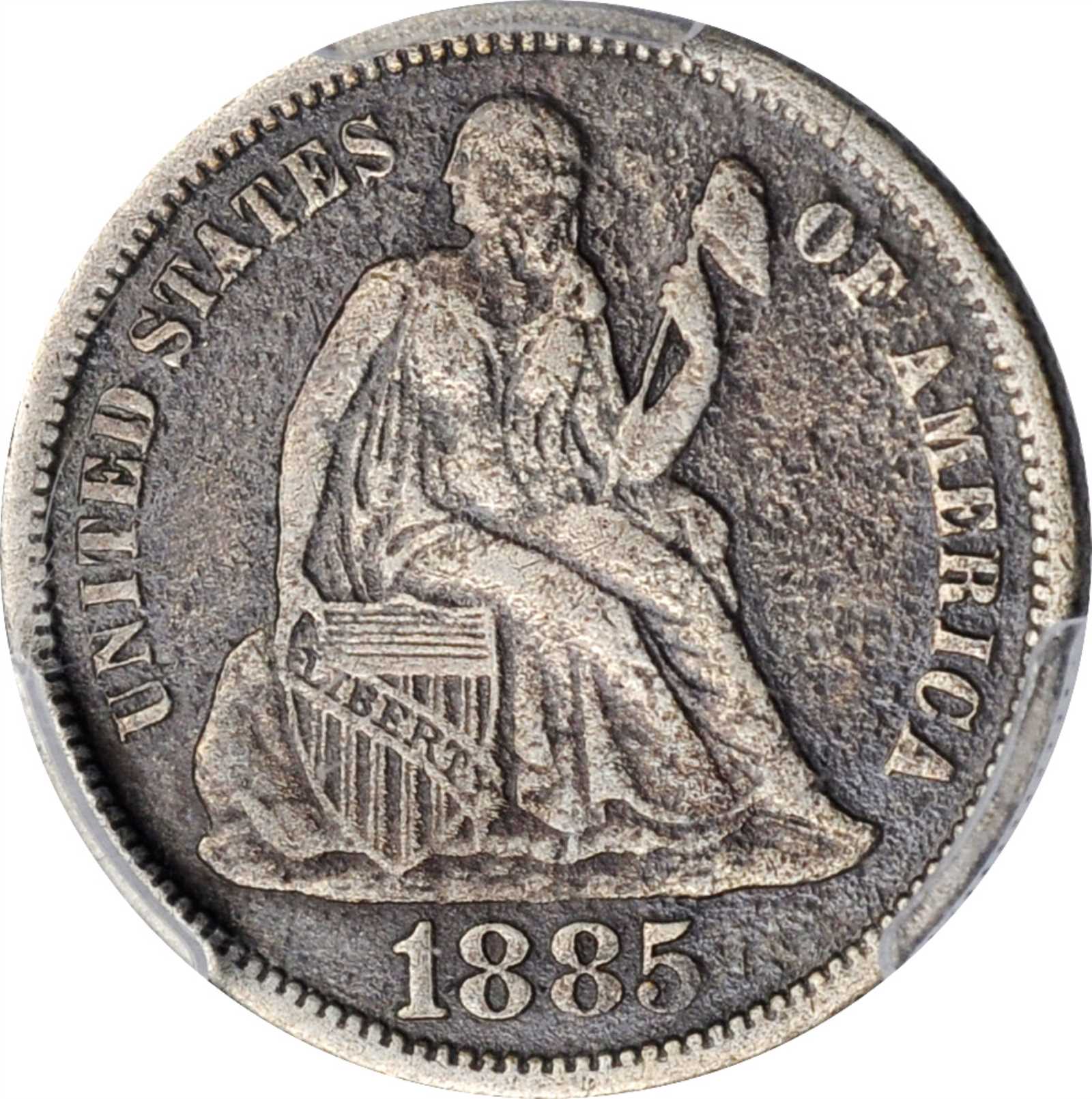 1885-S Liberty Seated Dime. Fortin-101, the only known dies. Rarity-5 ...