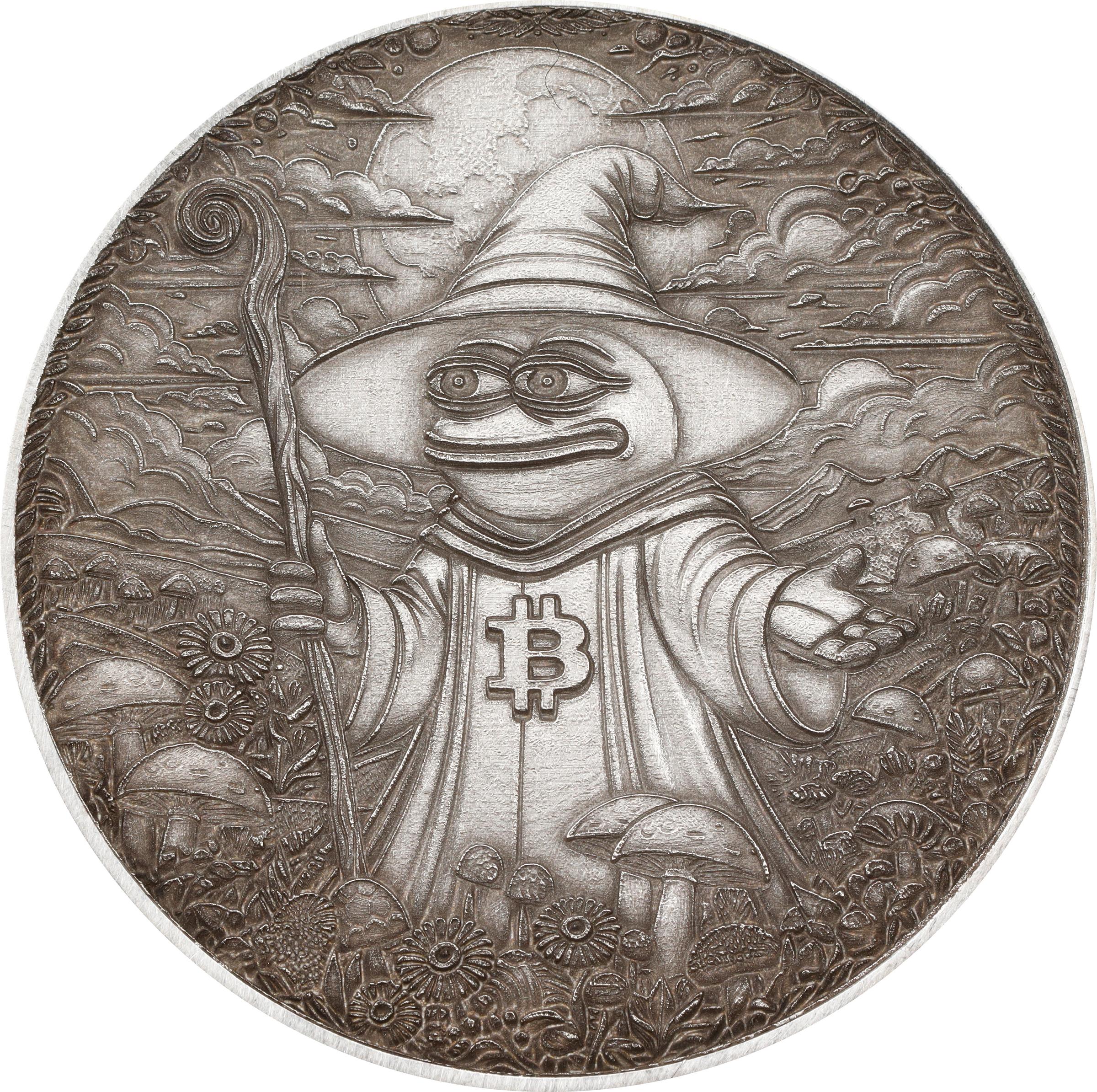 2024 MyBits "Pepe Wizard" 0.0026 Bitcoin. Loaded. Firstbits 16B27pWp ...