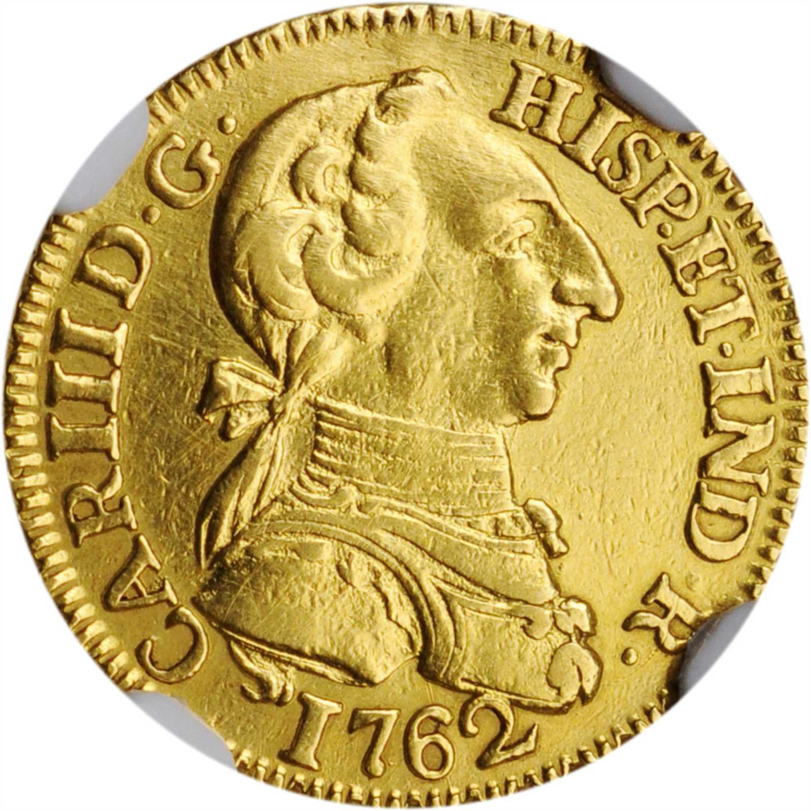 MEXICO. Escudo, 1762-Mo MM. Mexico City Mint. Charles III. NGC EF ...