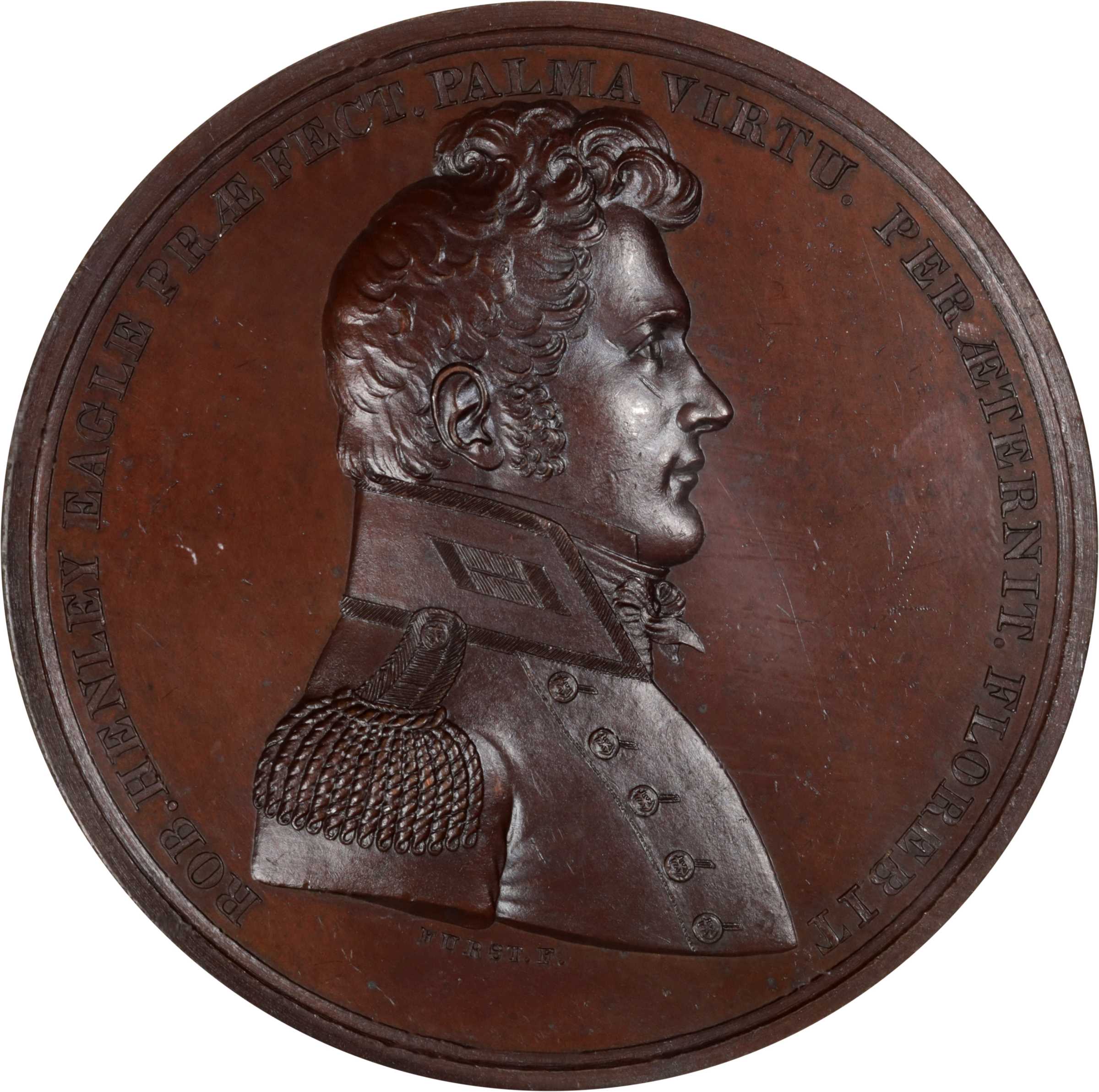 "1814" Lieutenant Robert Henley / Battle of Lake Champlain Naval Medal ...