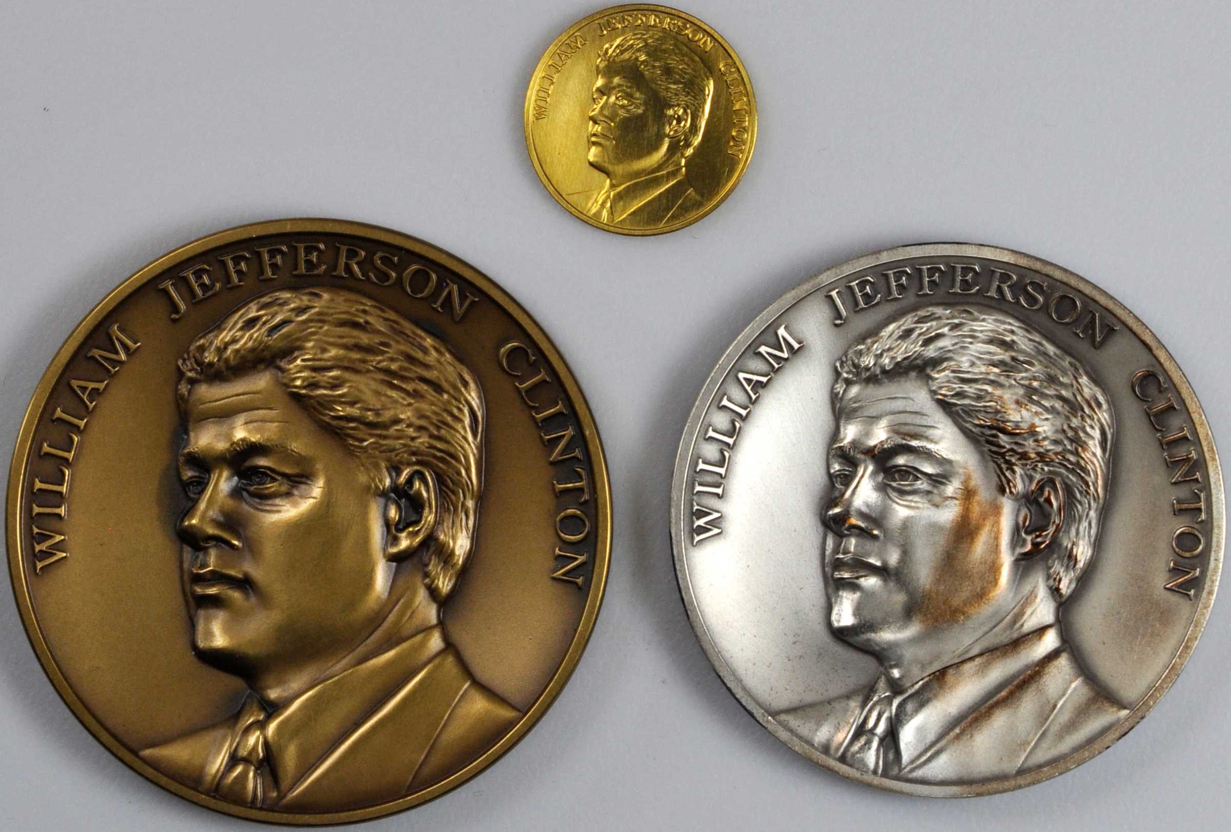 Complete Set of 1993 Bill Clinton First Inaugural Medals. No. 412. Mint ...