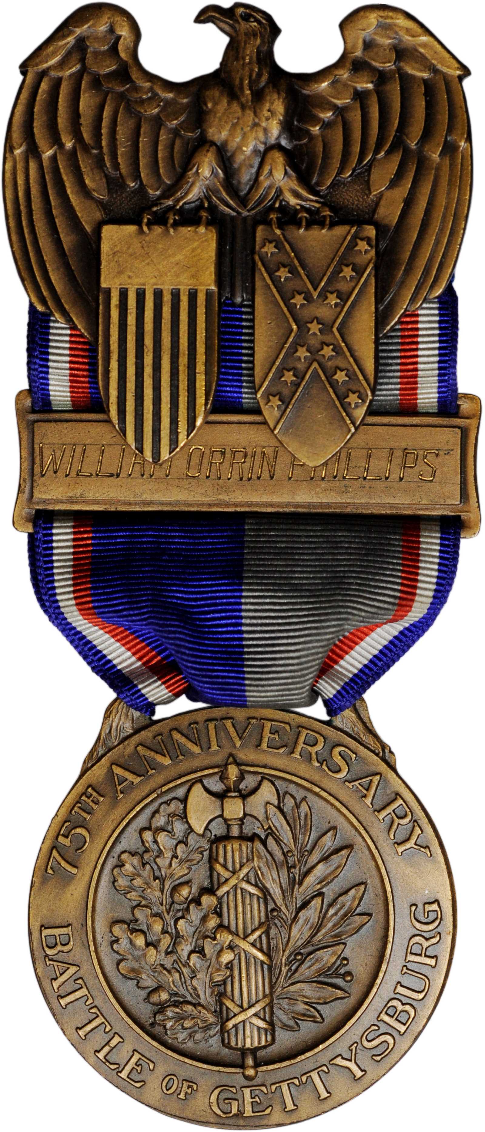 1938 75th Anniversary of the Battle of Gettysburg Medal. Bronze. About ...