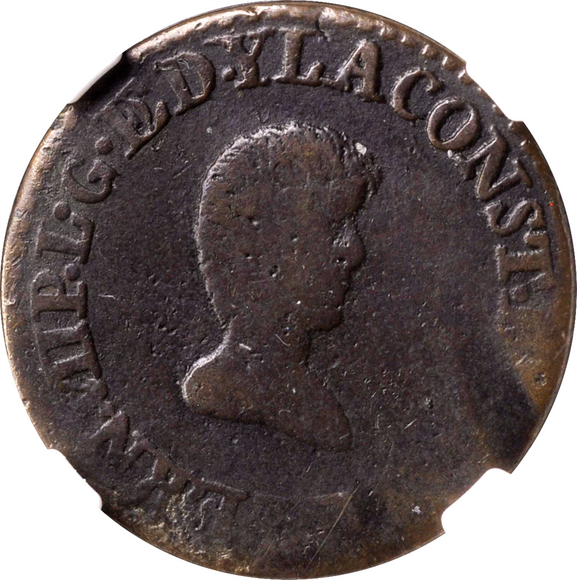 PHILIPPINES. Quarto, 1822-F. Manila Mint. Ferdinand VII. NGC F-15 ...