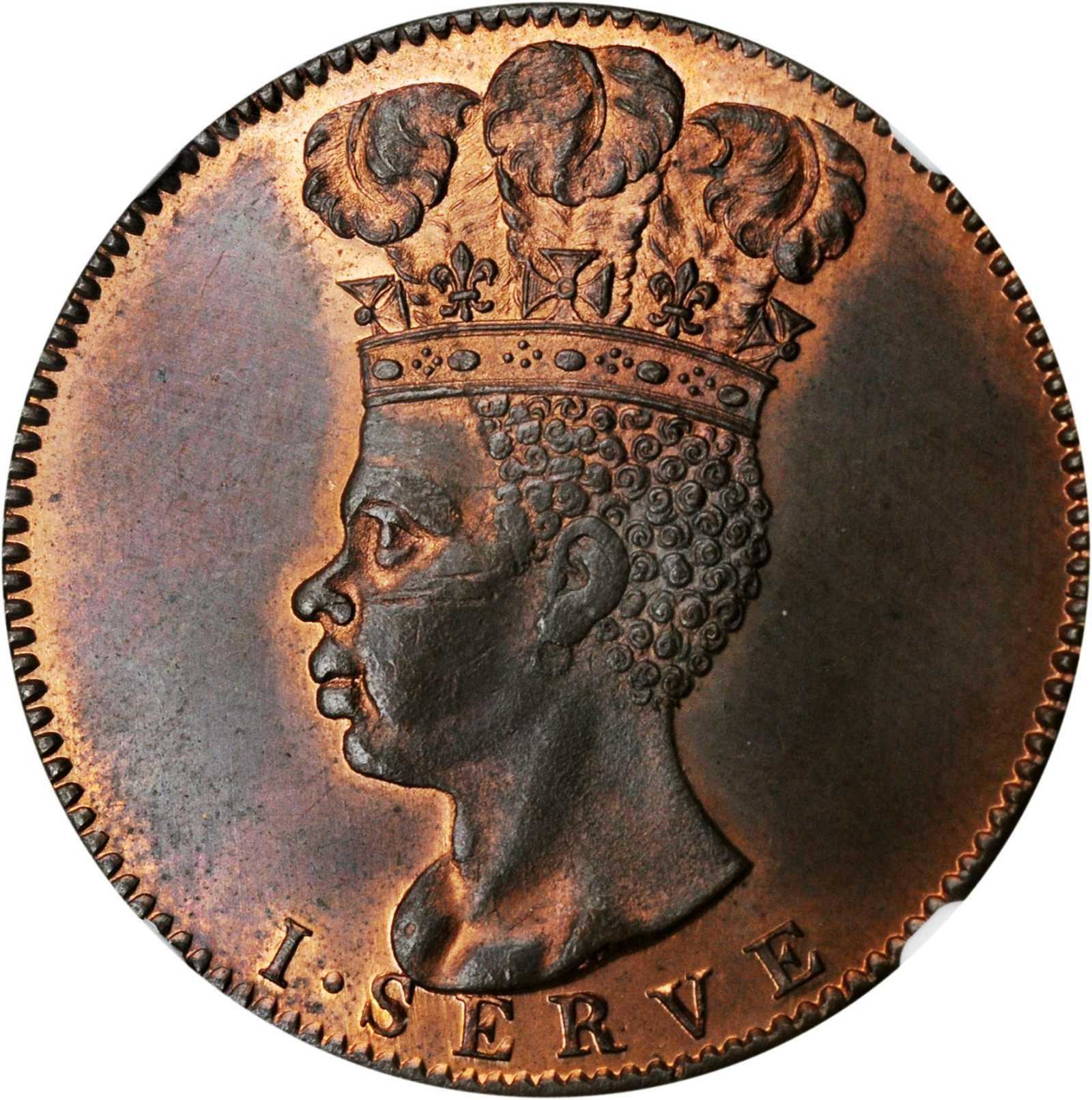 BARBADOS. Copper Penny Restrike, 1792. NGC PROOF-66 Red Brown. | Barnebys