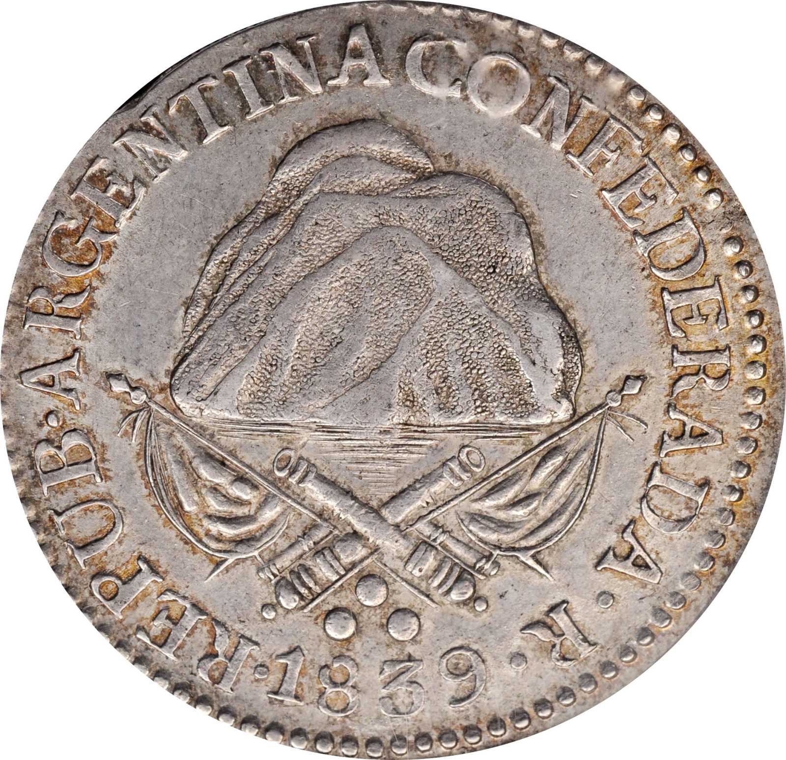 ARGENTINA. La Rioja. 8 Reales, 1839-R. La Rioja Mint. NGC MS-61. | Barnebys